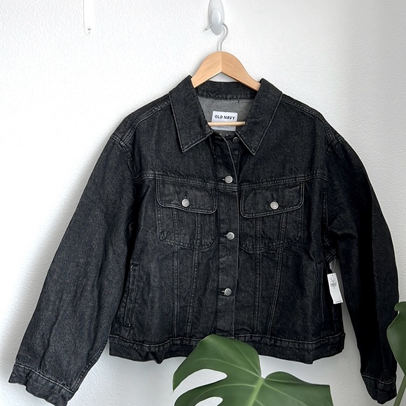 Old Navy | Jackets & Coats | Womens Black Old Navy Denim Jacket Nwt 2x ...